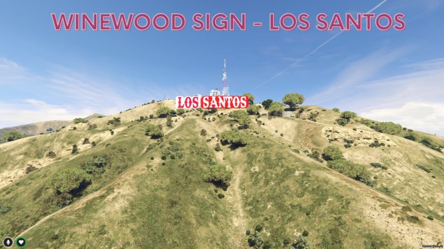 vinewood sign location | los santos sign - Fivem mods